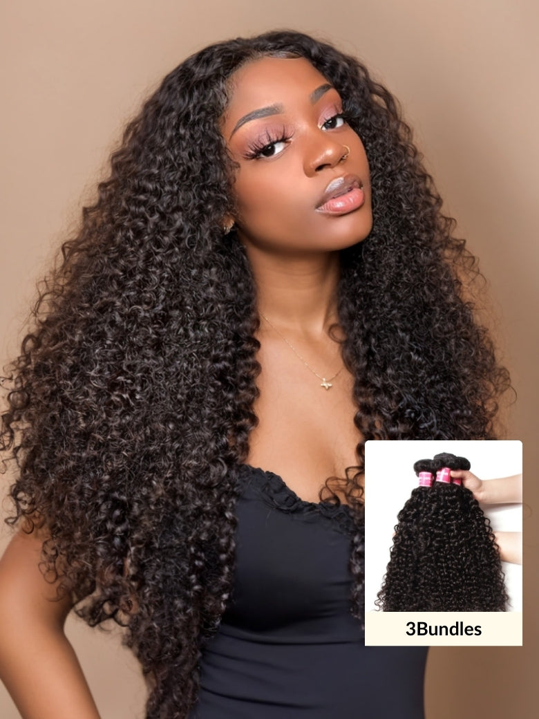 Curly Hair Extension 3 Bundles - 100% Unprocessed Human Hair Weave – Sunber