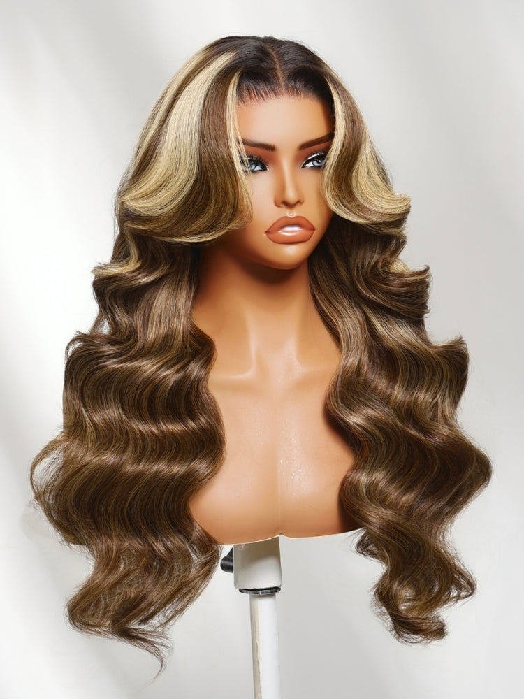 Sunber Honey Chestnut Brown 13x4 Pre Everything Lace Frontal Highlight