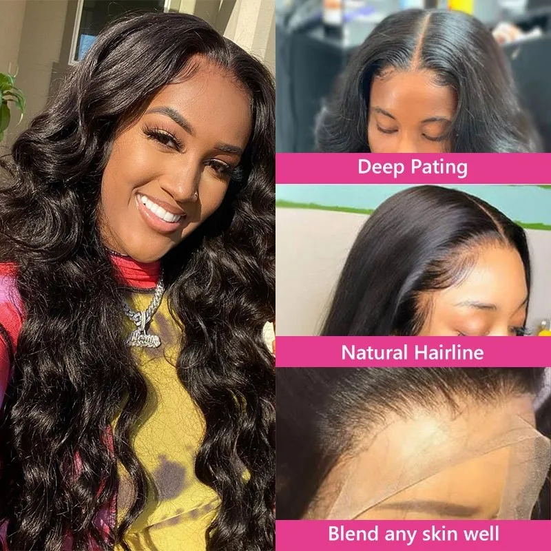 Sunber 1 Pc 5x5 HD Lace Closure Body Wave Hair Deep Parting Transparen